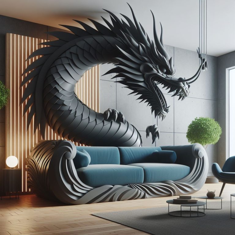 Transform Your Living Space with a Dragon-Shaped Sofa – Trending Art Works