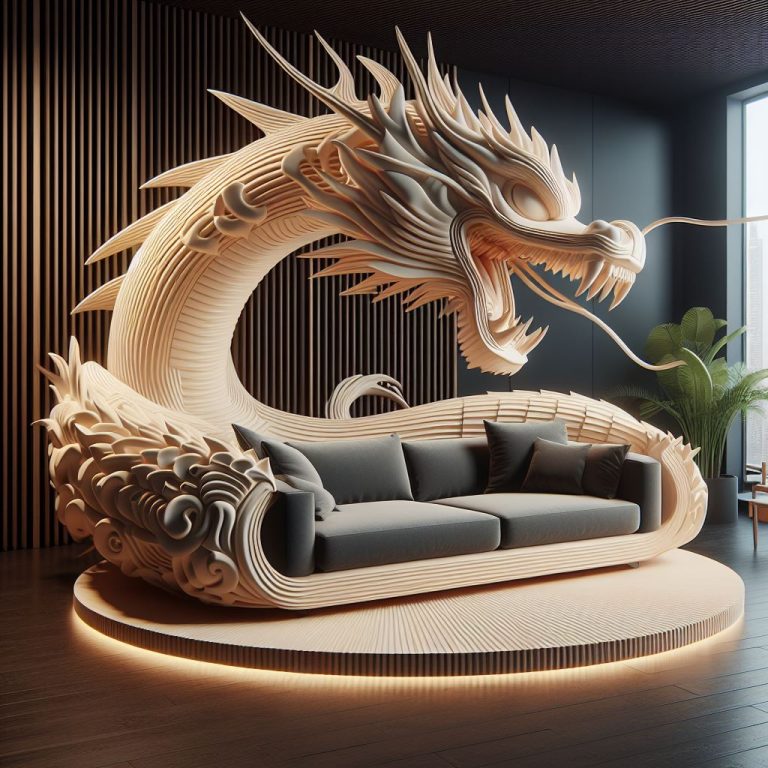 Transform Your Living Space with a Dragon-Shaped Sofa – Trending Art Works