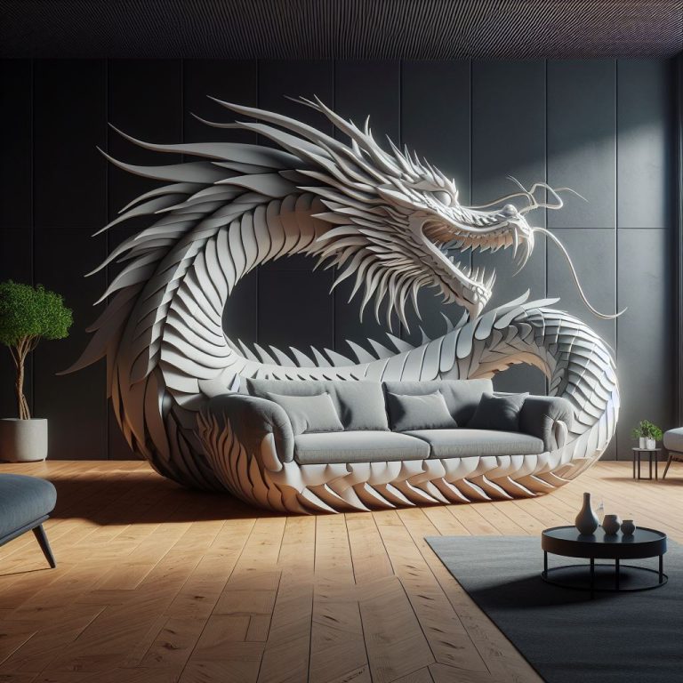 Transform Your Living Space with a Dragon-Shaped Sofa – Trending Art Works