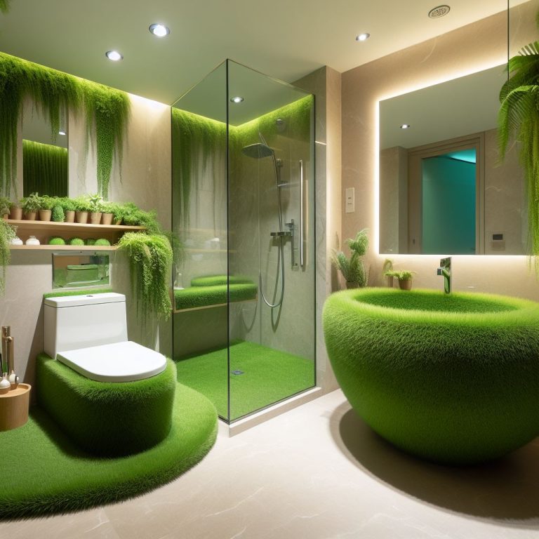 Embrace Nature Indoors: Elevate Your Space with a Grass-Themed Bathroom ...