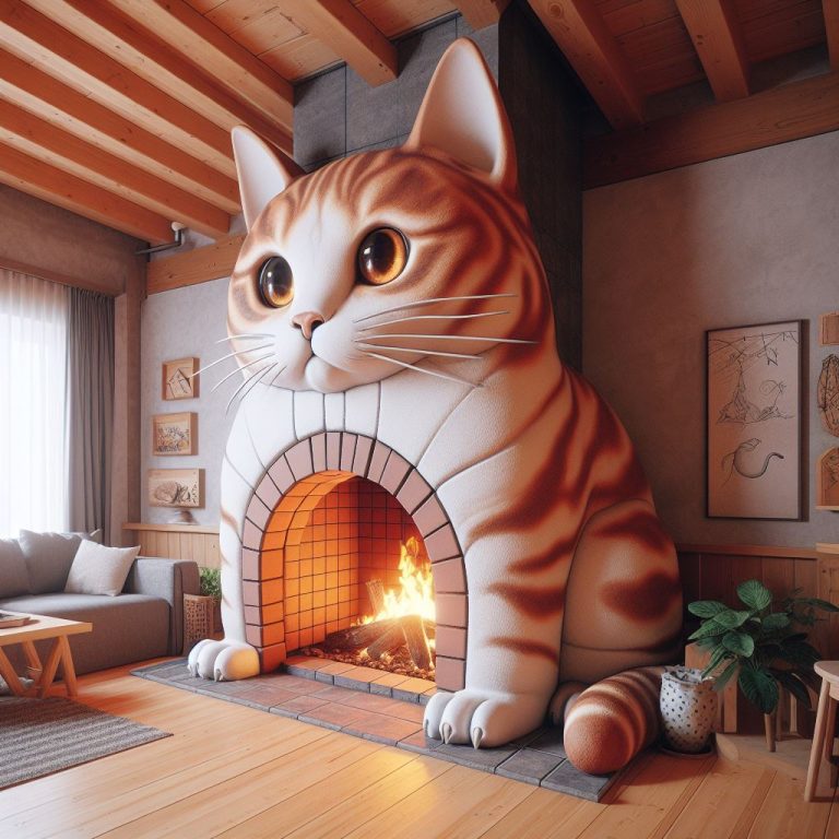 Enhance Your Home Décor with a Charming Cat-Shaped Fireplace – Trending ...