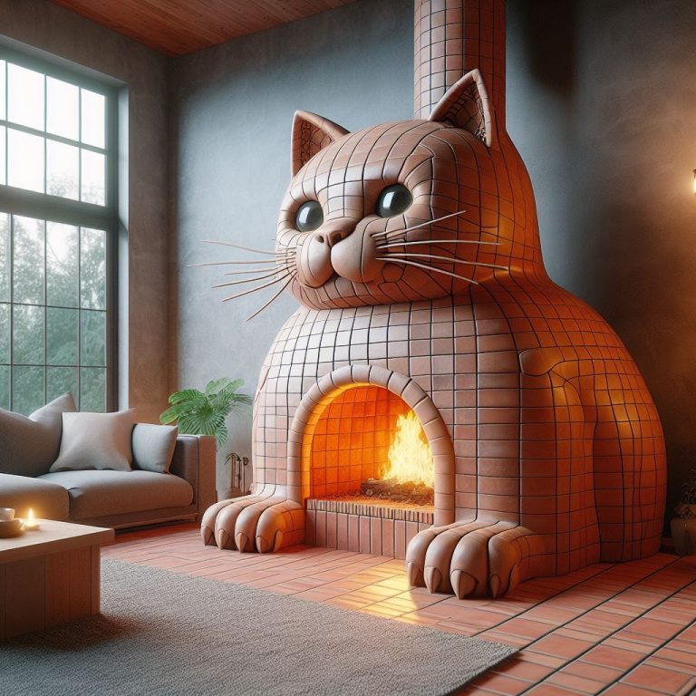 Enhance Your Home Décor with a Charming Cat-Shaped Fireplace – Trending ...