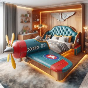 Update Your Child’s Bedroom with a Classic Fighter Airplane-Shaped Bed ...