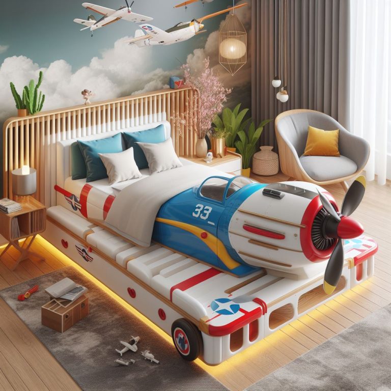 Update Your Child’s Bedroom with a Classic Fighter Airplane-Shaped Bed ...