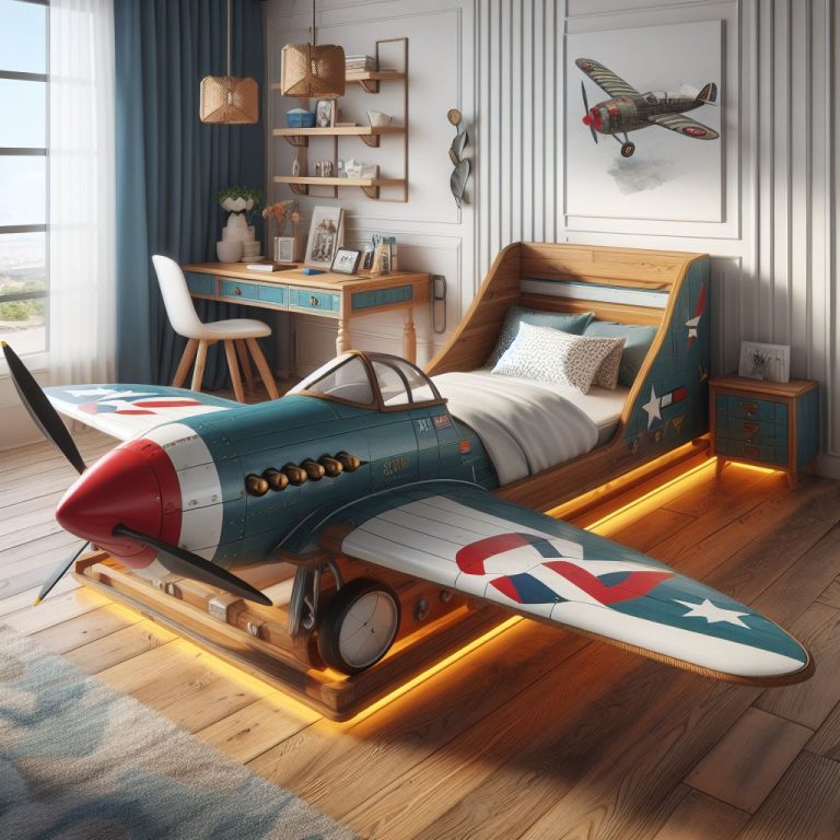 Update Your Child’s Bedroom with a Classic Fighter Airplane-Shaped Bed ...