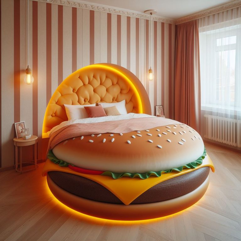 Embrace Quirky Comfort with a Hamburger-Shaped Bed: A Fun Addition to ...