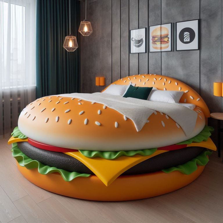 Embrace Quirky Comfort with a Hamburger-Shaped Bed: A Fun Addition to ...