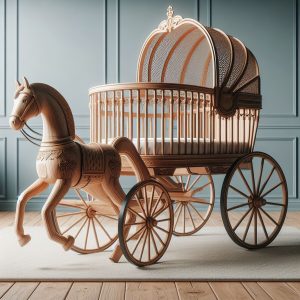 Horse Drawn Carriage-Shaped Baby Crib: A Majestic Addition to Your Nursery