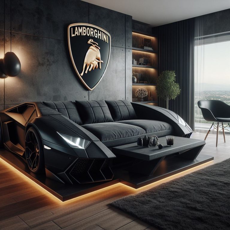 Lamborghini-Shaped Sofa: A Perfect Style For Those Who Loves Dark Tone
