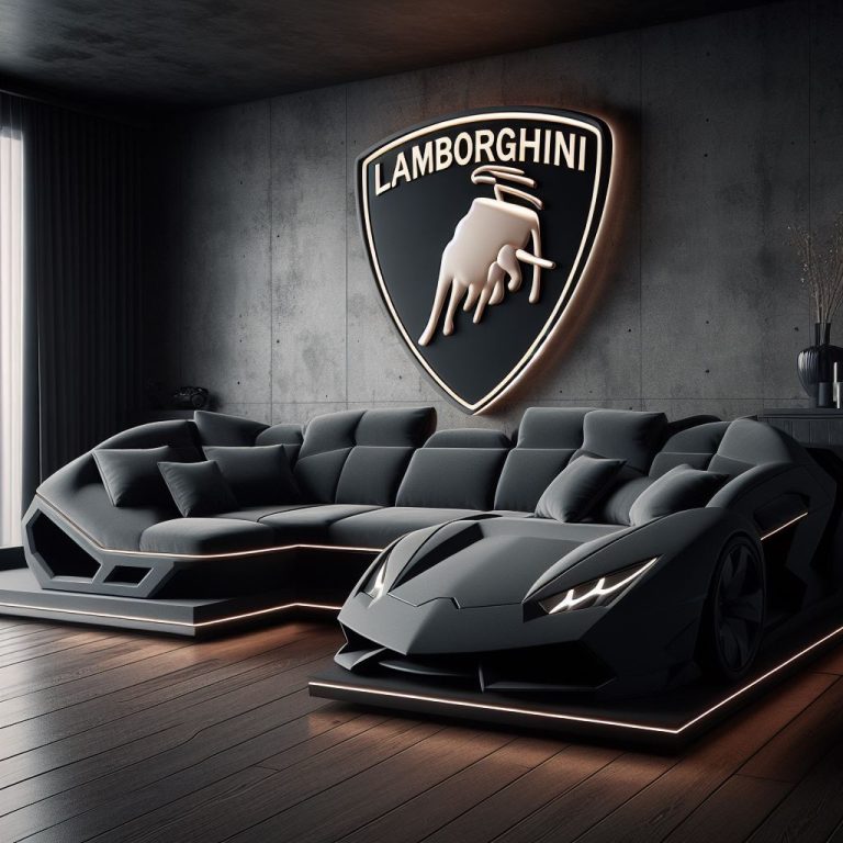 Lamborghini-Shaped Sofa: A Perfect Style For Those Who Loves Dark Tone