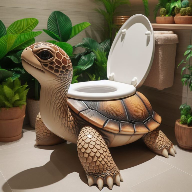 Dive into Luxury: The Whimsical Charm of Turtle-Shaped Toilets